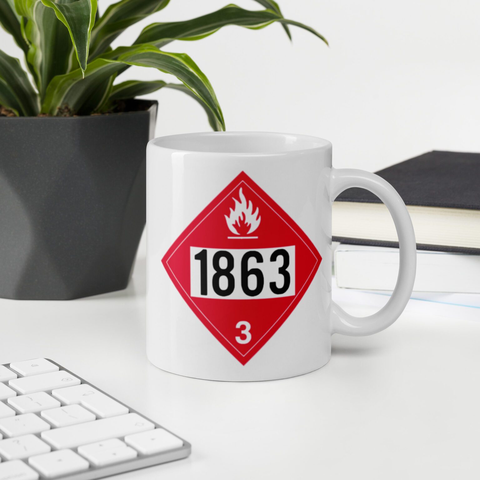 Flammable Placard Mug - White - POL Supply Co